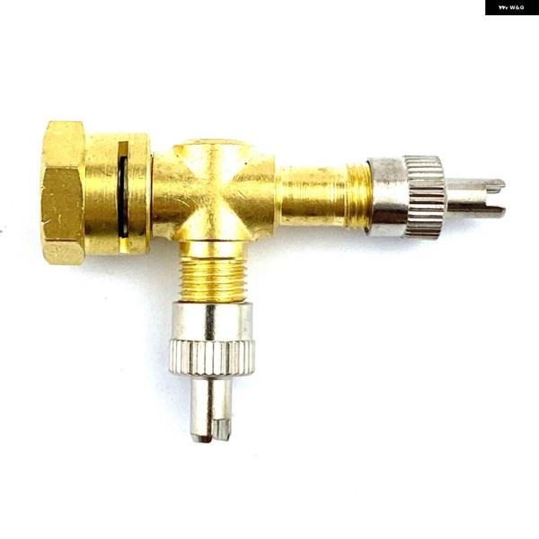 タイヤブリード バルブ 純銅 オートバイ 3ウェイ バルブ ステムポート デバッグ用 タイヤエア圧ゲージコネクタ カータイヤアクセサリー カスタム パーツ アクセサリーHigh-concerned chemical:NoneBrand Na...