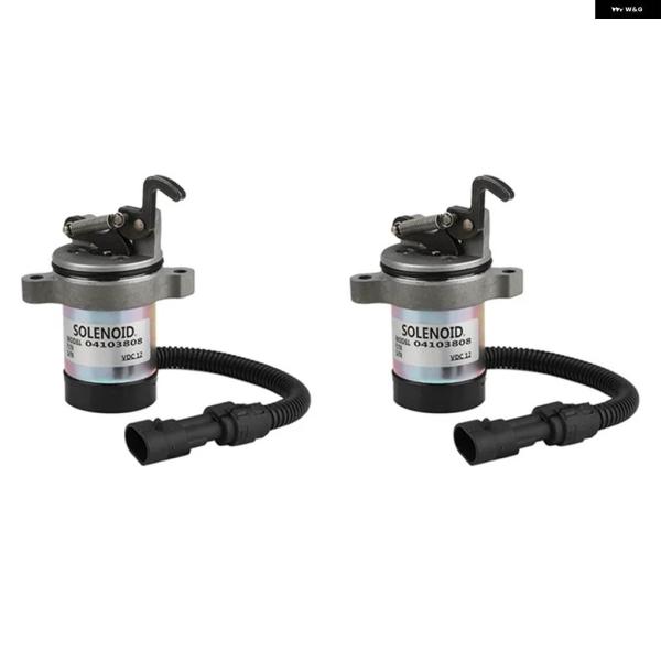 2個 04103808 04103812 6889272 240-22121 燃料遮断 ソレノイド ストップ ソレノイド 12V DEUTZ F3L F3M F4L F4M 1011 2011 カスタム パーツ アクセサリーHigh-con...
