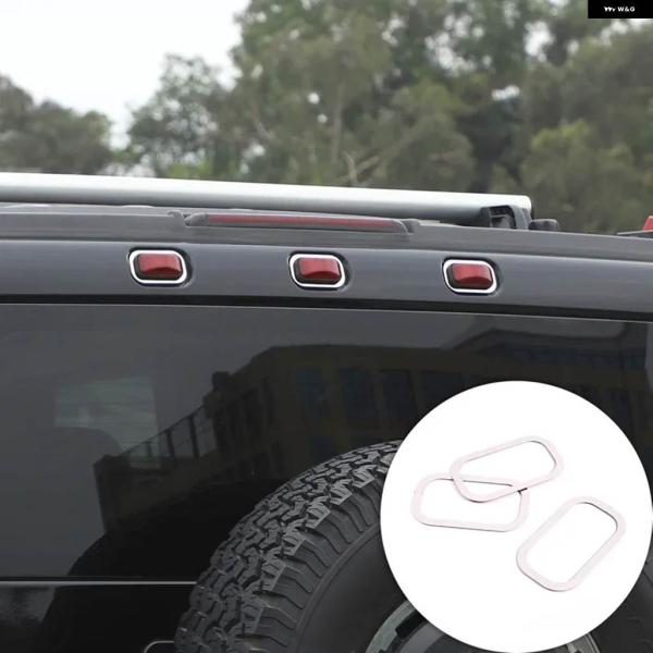 03-09 ハマー H2 車用 テールゲート ドームライト 装飾 フレーム /シグナルライト ステッカー ステンレス 外装 スパンコール カスタム パーツ アクセサリーHigh-concerned chemical:NoneItem Wei...
