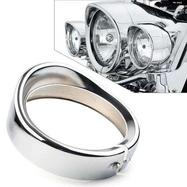 7インチ クローム オートバイ ヘッドライト パッシングランプ 装飾 トリム リングバイザー ハーレー ツーリング 83-13 ロードキング 94-UP FL ソフテイル 94-13Protective parts:OtherHigh-co...