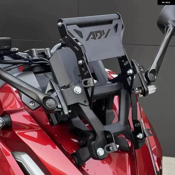 黒 バイク 22MM ハンドルバー GPS ナビゲーション 携帯電話 スタンド ブラケット アダプター ホルダー ホンダ ADV 160 ADV160 2022 2023 2024 カスタム パーツ アクセサリーHigh-concerned...