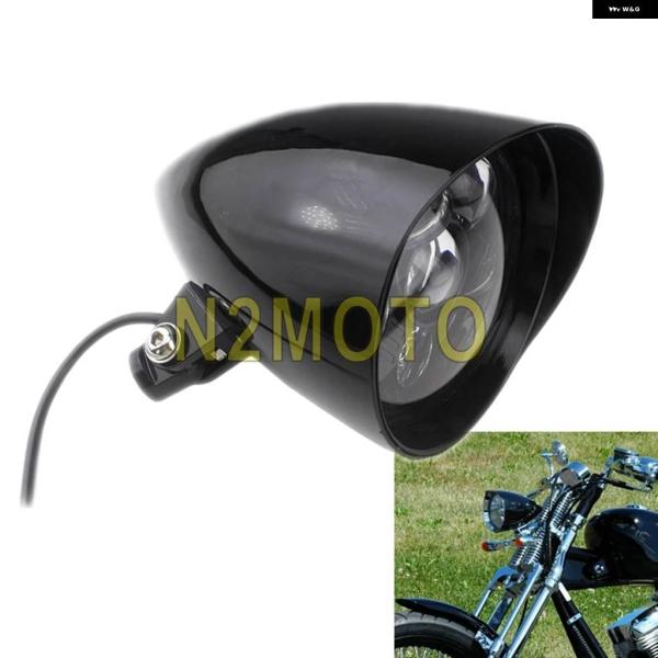 ビレット アルミ 5.75インチ LED ビレット バレットバイザー ヘッドライト レトロ バイク H4 ヘッドランプ ハーレー スポーツスター チョッパー カスタム パーツ アクセサリーHigh-concerned chemical:No...