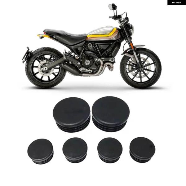 6個 フレーム ホールカバー キャップ プラグ ドゥカティ スクランブラー 800 400 2013 - 20 モデル フレーム キャップセット カスタム パーツ アクセサリーProtective parts:Frame Protectio...