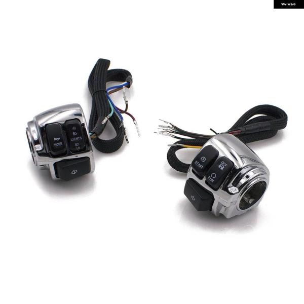 バイク 1インチ 25MM ハンドルバー コントロール スイッチ 配線 ハーネス ウィンカーライト スイッチ ハーレー スポーツスター ダイナ 96-12 カスタム パーツ アクセサリーHigh-concerned chemical:Non...