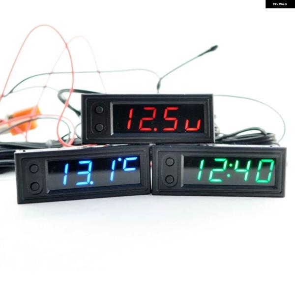 12V 3IN1 温度計 温度時計 電圧計 LCD スクリーン LED デジタル ディスプレイ 電子時計 ネス カスタム パーツ アクセサリーHigh-concerned chemical:NonePlacement on Vehicle:...