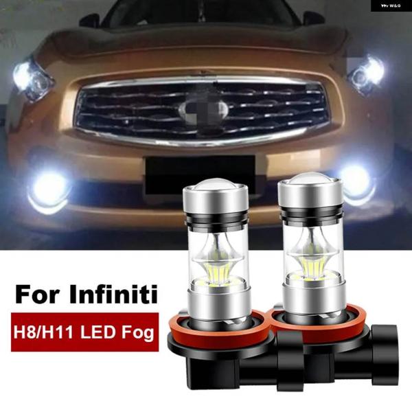 INFINITI FX35 FX37 FX50 M35 M37 M56 QX50 QX56 QX60 QX70 Q40 Q60 EX35 G25 G37 JX35 LED フォグランプ バルブ H11 H8 ランプ CANBUS カスタム ...