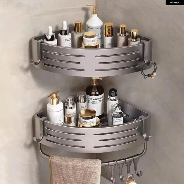 1〜2個バスルームコーナーシェルフフックタオルバースペースシャワー 収納 ラックバスルーム オーガナイザー カスタム パーツ アクセサリーFeature:Multiple UsesFunction:ReusableHigh-concerne...