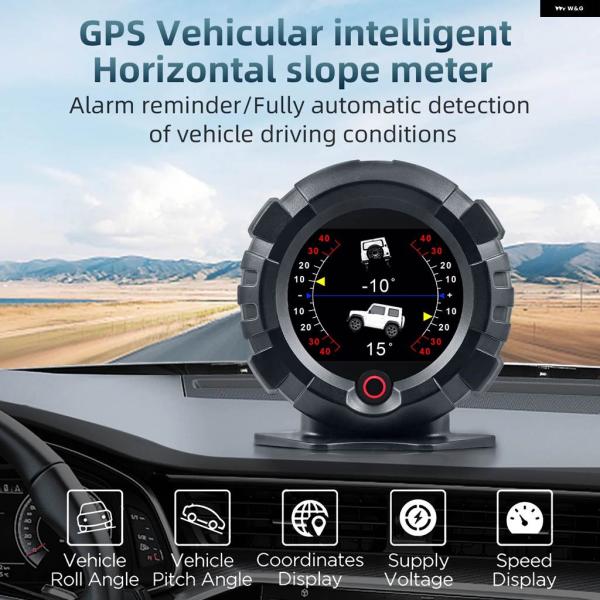 X95 車用 GPS 傾斜計 デジタル ヘッドアップ ディスプレイ 傾斜計 スピード メーター オフロード車 ピッチ傾斜角計 高度 緯度 カスタム パーツ アクセサリーHigh-concerned chemical:NoneOutput F...