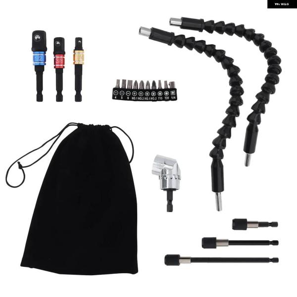 19個 ドリルビットセット ソケット アダプター ドリルビット ホルダー 105度 ドリルビットアタッチメント ドライバービットキット カスタム パーツ アクセサリーHigh-concerned chemical:NoneFeatures:...