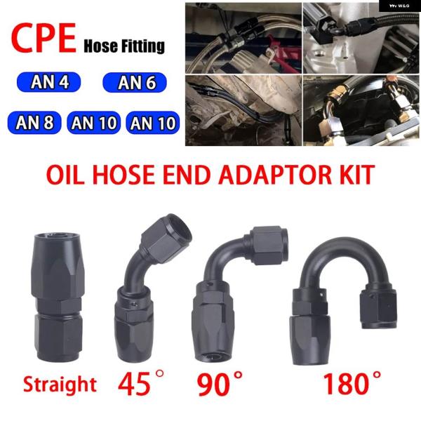 AN4 AN6 AN8 AN10 AN12 ストレート 45 90 120 180 度 オイル 燃料 スイベル ホース エンド ティング オイル ホース エンド アダプター キット チューブ JOI カスタム パーツ アクセサリーSpeci...