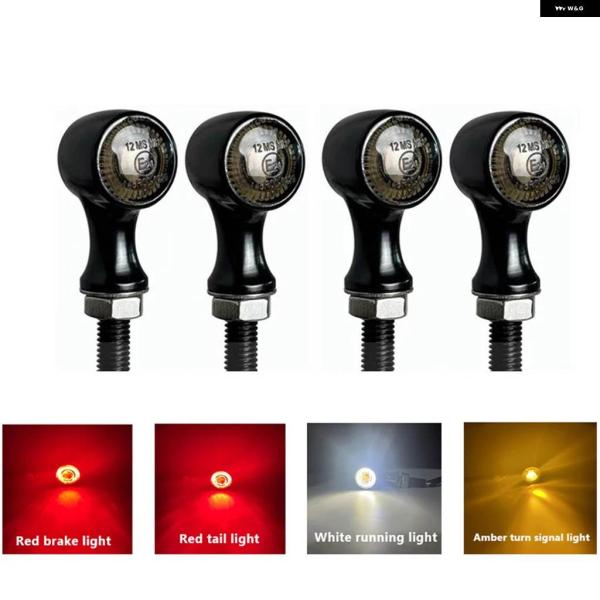 両面 オートバイ LED ウィンカーライト ダイナミック点滅ウィンカーウィンカーLED インジケーター リアストップ テールライト カスタム パーツ アクセサリーBattery Included:NoHigh-concerned chemi...