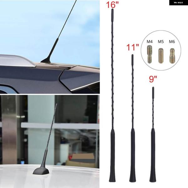 9/11/16インチ ルーフ マウント マスト ホイップアンテナ 強化信号 ステレオ ラジオ ネジ FM AM アンテナ 増幅車 カスタム パーツ アクセサリーHigh-concerned chemical:NoneItem Weight:...