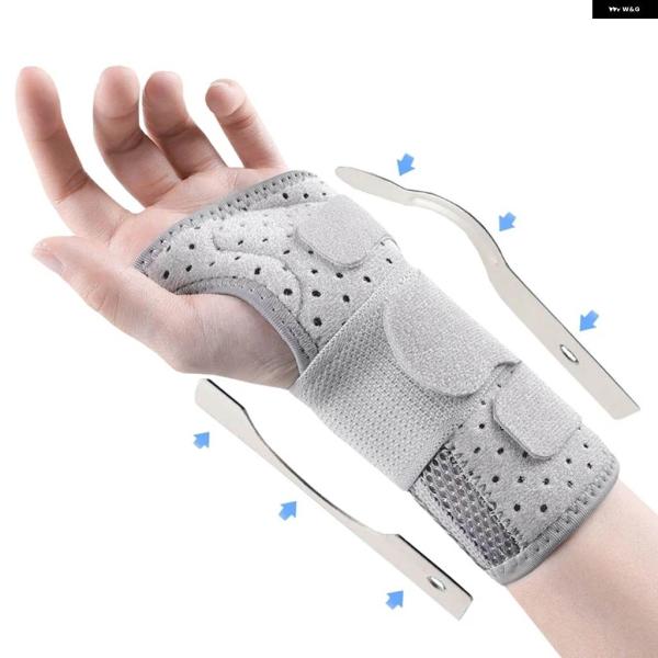 通気性リストサポーター副木リストブレース プロテクター バンド関節炎手根管症候群捻挫腱炎リストバンド カスタム パーツ アクセサリーCraft of Weaving:KnitWhether with hard protective gear...