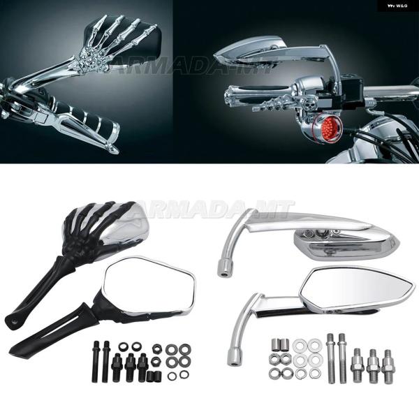 ハーレー ホンダ ヤマハ カワサキ オートバイ 8MM/10MM スレッド /クルーザー バイク 用 リアビューサイドミラー カスタム パーツ アクセサリーHigh-concerned chemical:NoneModel Name:Bob...