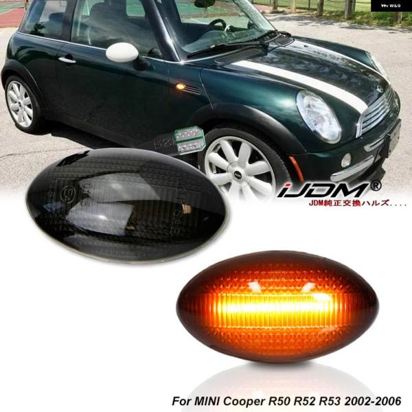 2個 流水リピーター インジケーター ダイナミックLEDサイドマーカー ウィンカーライト BMW MINI COOPER R50 R52 R53 2002-2008 T10用 カスタム パーツ アクセサリーHigh-concerned ch...
