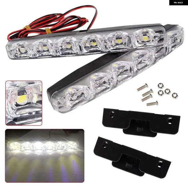 2個 車用 デイタイム ランニングライト 6 LED 車用ランプ フォグランプ 超 防水 DC 12V カスタム パーツ アクセサリーItem Type:Day LightColor:WHITEVoltage:12 VItem Weight...