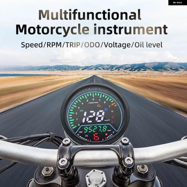 オートバイ デジタルスピード メーター タコメーター燃料計 ダッシュボード 計器盤メーター パネル LCD ディスプレイ カスタム パーツ アクセサリーHigh-concerned chemical:NoneBuilt-in Device:...
