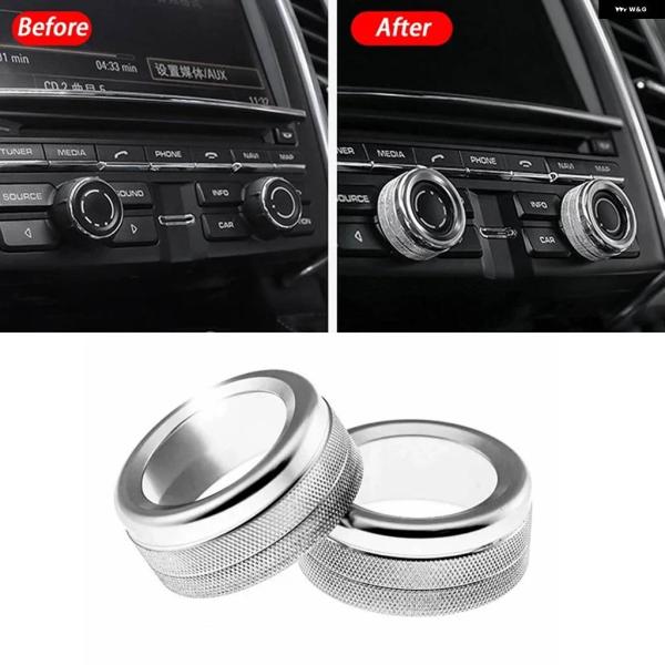 ポルシェ マカン S ターボ カイエン パナメーラ S 911 ボクスター用 2個 車用ボリューム ラジオ ノブ カバー カスタム パーツ アクセサリーItem Weight:11gkgItem Height:/inchItem Width...