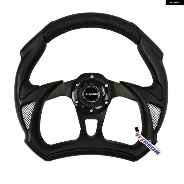 Dタイプ スポーツ レーシング ドリフト PVC ステアリングホイール モダンホイールステアリング 320MM ホーン カスタム パーツ アクセサリーHigh-concerned chemical:NonePlacement on Vehi...