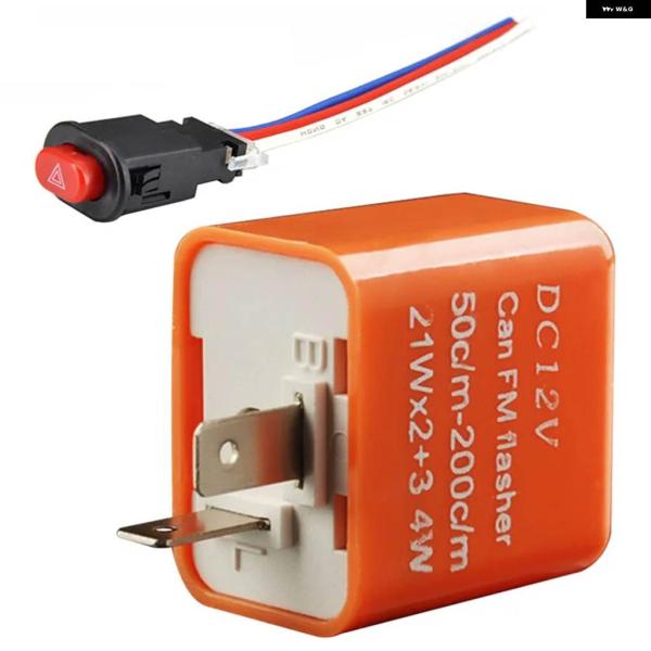 12V 2ピン周波数LEDフラッシャーリレーウィンカーブリンカー インジケーター オートバイ スイッチ オートバイ カスタム パーツ アクセサリーHigh-concerned chemical:NoneSpecial Features:No...