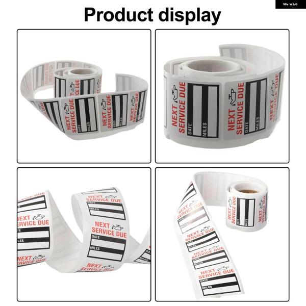 1ロール100枚 クリアオイルサービスリマインダー ステッカー 粘着力弱め 剥がしやすい 車両 メンテナンス スケジュール用 カスタム パーツ アクセサリーHigh-concerned chemical:NoneSticker Placem...