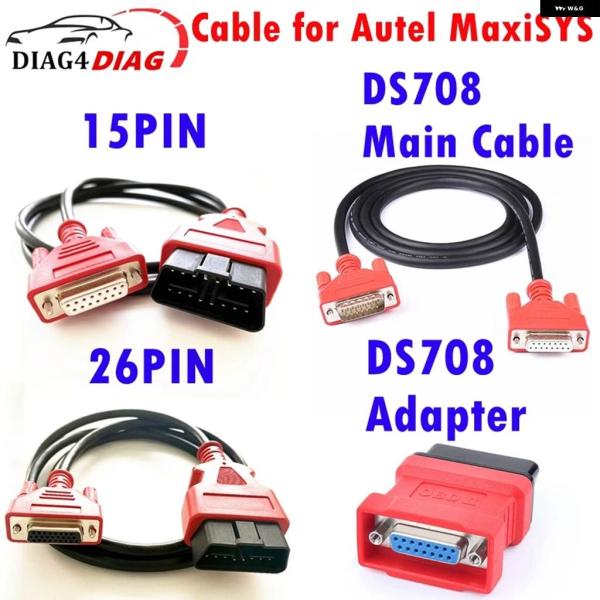 AUTEL MAXISYS DS708 メインテスト OBDII メインテスト ケーブル MS906/908/905/808 テスト アダプター MS 908 PRO 16ピン ケーブル MS908 PRO スキャナー カスタム パーツ ア...