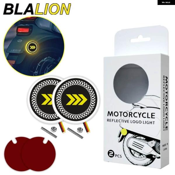オートバイ 反射式ウィンカー ステッカー ライトデイ用円形 LED テールライト 安全ハザード灯 カスタム パーツ アクセサリーBattery Included:NoHigh-concerned chemical:NoneOrigin:Ma...
