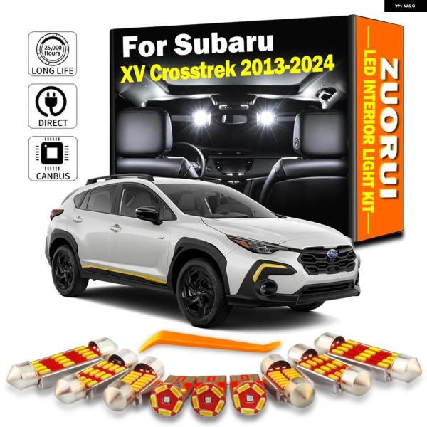 車用 LED 室内ドームライト読書灯キット スバル XVクロストレック 2013-2018 - 24 カスタム パーツ アクセサリーHigh-concerned chemical:NoneSize:31mmFor Vehicle Brand...