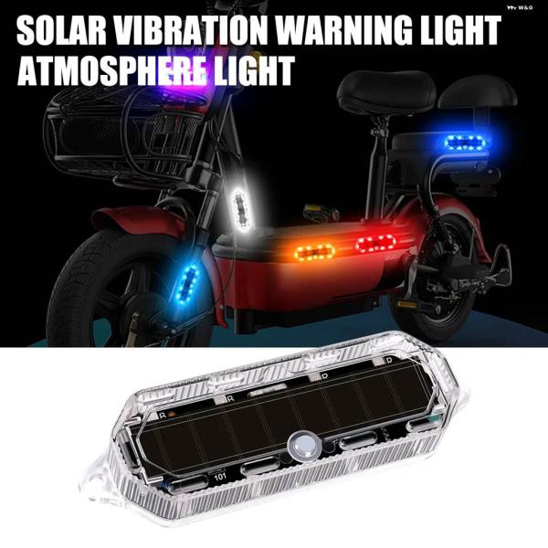 ソーラーパワー振動 LED 安全ハザードストロボライト4個セット バイク テール 装飾 ライト 夜間防止信号ランプ カスタム パーツ アクセサリーBattery Included:YesHigh-concerned chemical:Non...