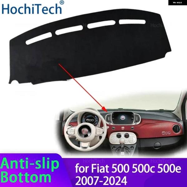 FIAT 500 500C 500E 2007-2024 ダッシュボード カバー ダッシュボード マット カーペット パッド ケープ ブランケット カーアクセサリー 2020 - 23 カスタム パーツ アクセサリーHigh-concern...