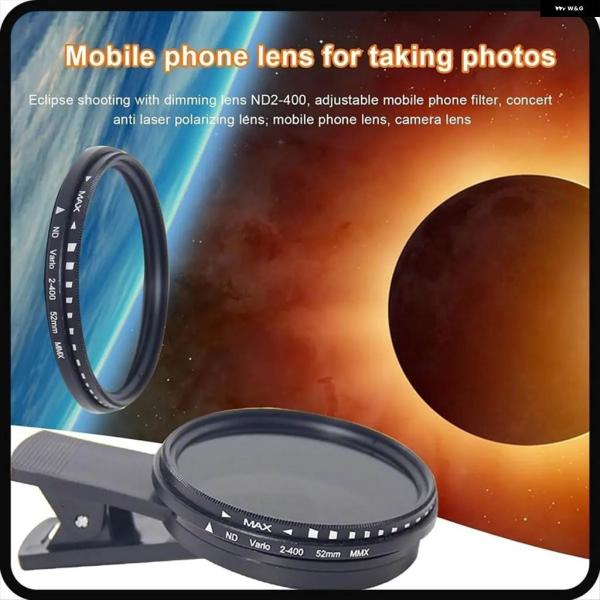 1セット 日食撮影用スマートフォン フィルター 52MM カメラ レンズ フィルター ND2-400 クリップレンズ キャップ カスタム パーツ アクセサリーHigh-concerned chemical:NoneOrigin:Mainla...