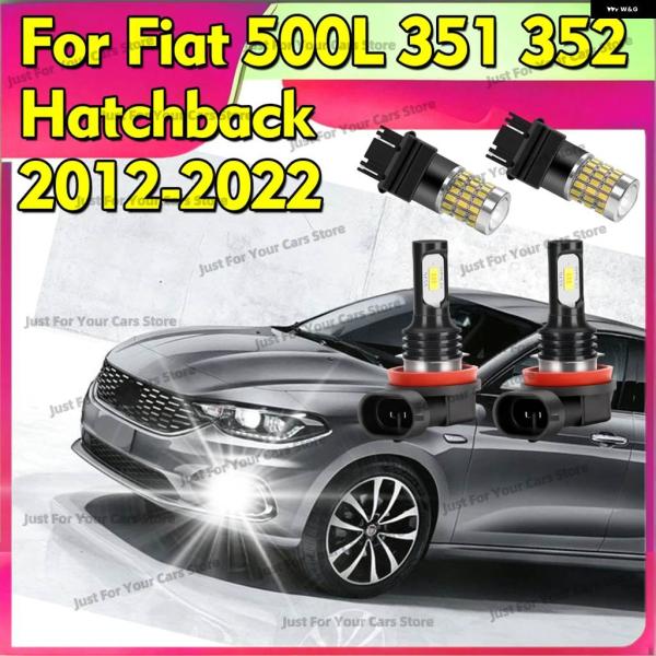 FIAT 500L 351 352 ハッチバック 2012年〜2022年15月 LED ドライビング DRL/ パーキング ランプ 6000K ホワイト フォグランプ バルブ カスタム パーツ アクセサリーHigh-concerned ch...