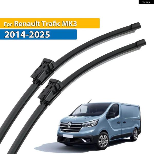 ワイパー LHD フロント ワイパー ブレード ルノー トラフィック MK3 2014 - 2023 フロントガラス フロントスクリーン クリーン ウィンドウ 26インチ 19インチ カスタム パーツ アクセサリーHigh-concerne...