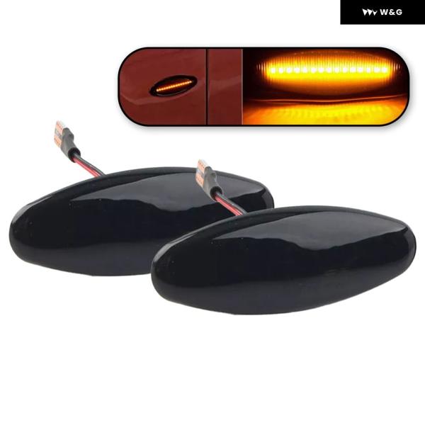 スモークブラックレンズ バンパー サイドマーカーウィンカーライトランプジャガーSタイプXK8 XKR XJ X350 2003-05 カスタムパーツ アクセサリー 交換用部品Hign-concerned Chemical:NoneVolta...