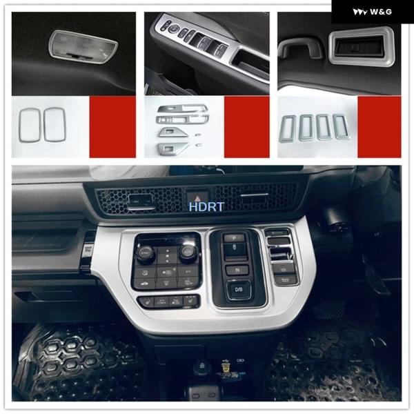 カー スタイリング ギア シフト ウィンドウ コントロール パネル リア排気口 アウトレット シルバー インテリア ホンダ ステップワゴン スパーダ RP6 RP7 RP8 2022+ カスタムパーツ アクセサリー 交換用部品Hign-co...