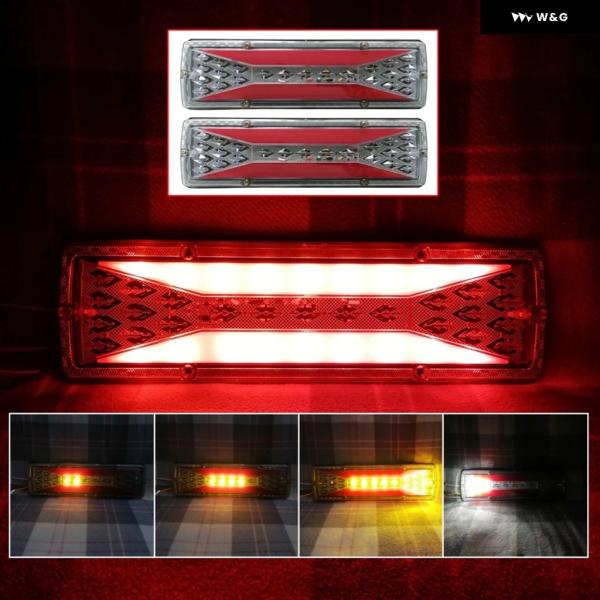 2個トレーラー テールライト 12V 24V LEDカーゴカー テールライト バンキャラバンリア ヘッドライト ポジションブレーキリバースダイナミックウィンカー カスタムパーツ アクセサリー 交換用部品Hign-concerned Chem...