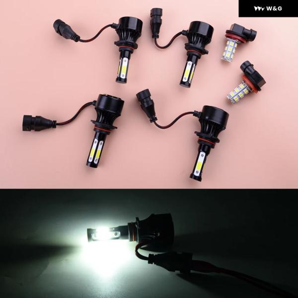 6個セット LED ヘッドライト ハイ/ロービーム フォグランプ アップグレード 電球 キット 6000K ホンダ オデッセイ 2005 2006 2007 - 10 カスタムパーツ アクセサリー 交換用部品Hign-concerned C...