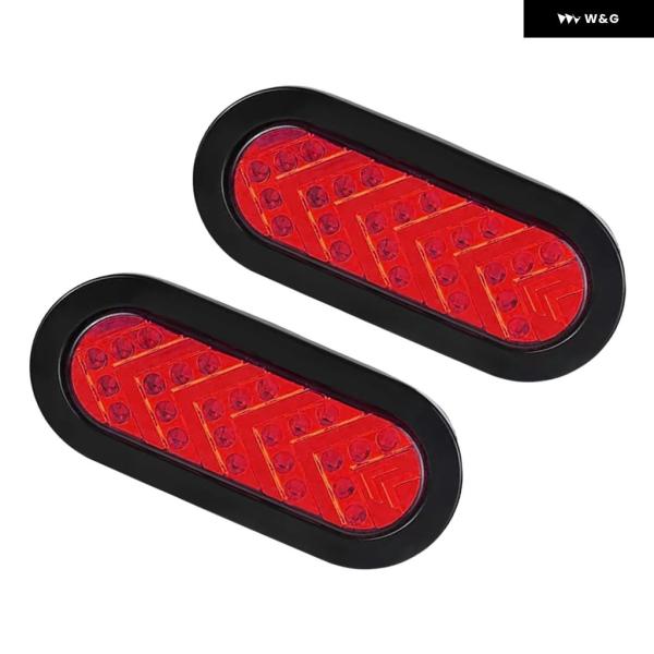 2個 12-24V 赤色 LED 車 トラック トレーラー オーバル サイドマーカー ウィンカー ライト ランプ カスタムパーツ アクセサリー 交換用部品Hign-concerned Chemical:NoneOEM No.:-Materi...