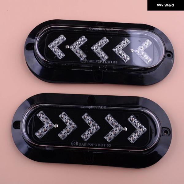 2個 12-24V クリアレンズ アンバー LED 車 トラック トレーラー オーバル サイドマーカー ウィンカーライト ランプ カスタムパーツ アクセサリー 交換用部品Hign-concerned Chemical:NoneOEM No....