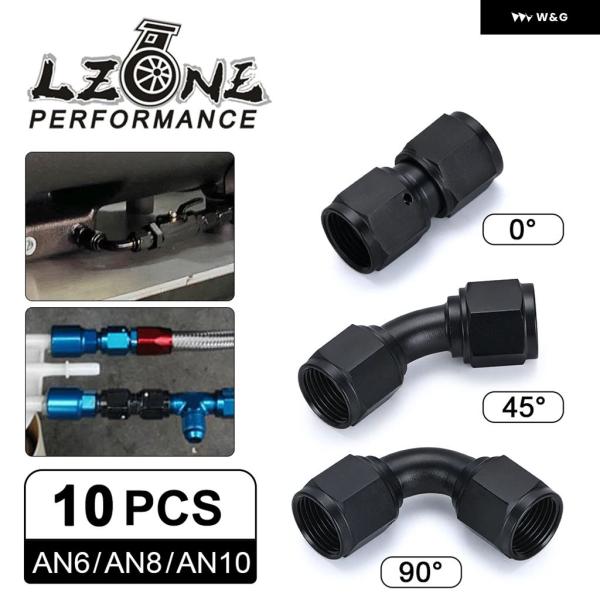 10個 汎用 0 45 90度AN6 AN8 AN10メス AN6 AN8 AN10メス 油圧 ホースエルボ オイルクーラー フィッティングホースフィッティング カスタム パーツ アクセサリーSpecial Features:Weld-fr...