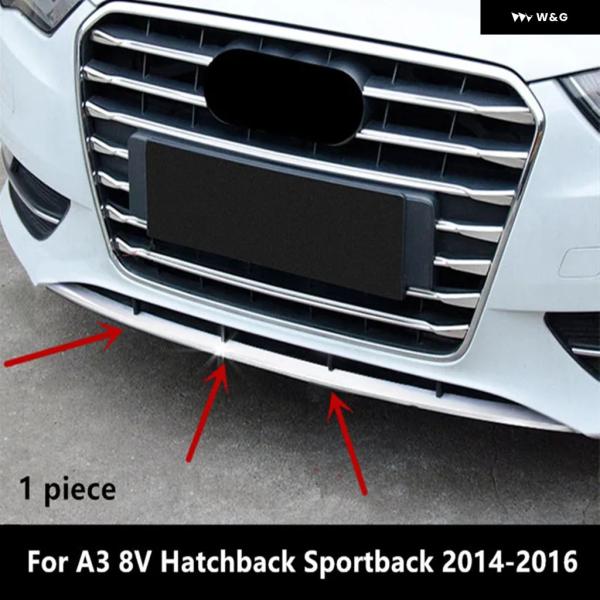 車用 ステンレス フロント バンパー ヘッド トリム ストリップスパンコール アウディ A3 8V ハッチバック 2014-2016 外装 アクセサリー 装飾 カスタム パーツ アクセサリーHign-concerned Chemical:N...