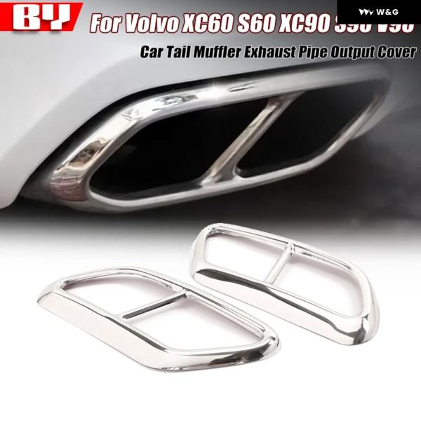 ステンレス ボルボ XC60 S60 XC90 S90 V90用車用テールマフラーマフラー出力カバー 装飾 カバー カーアクセサリー カスタム パーツ アクセサリーHign-concerned Chemical:NoneItem Width...