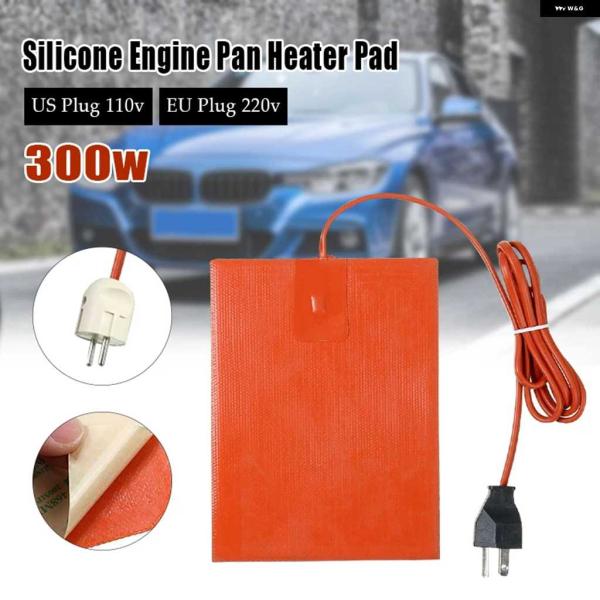 EU/US 車 エンジン ブロック オイルパン 油圧 タンク 加熱プレートマット 110V 220V フレキシブル 防水 シリコン パッド 300W ワイヤーヒーター カスタム パーツ アクセサリーHign-concerned Chemic...