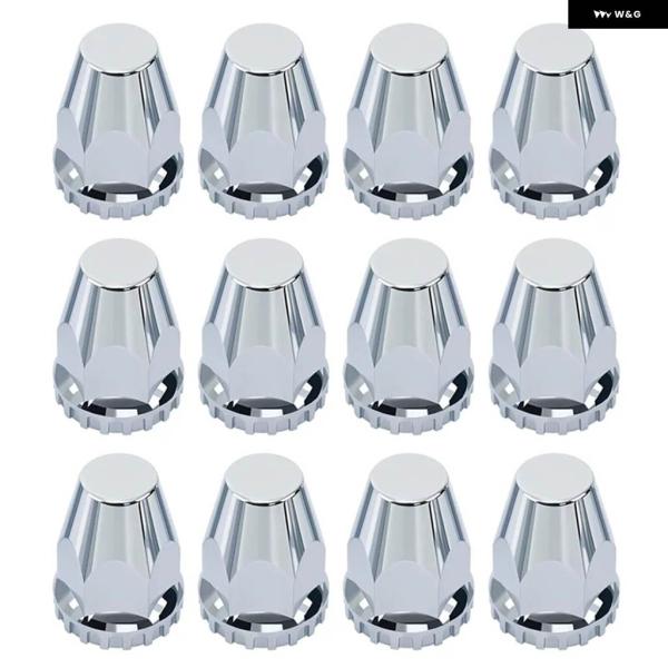 12個ラグナットカバー キット 33MM ABSクロームねじ込み式ハブラグナットキャップ セミ トラック トレーラー乗用車 カスタム パーツ アクセサリーHigh-concerned chemical:NoneOrigin:Mainland...