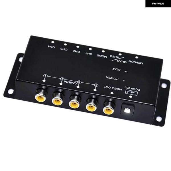 車用4チャンネルドライビングレコーダースイッチャー コントロール カー カメラ IR コントロール スイッチコンバイナー ボックス 360°パノラマ画像 カスタム パーツ アクセサリーHigh-concerned chemical:None...