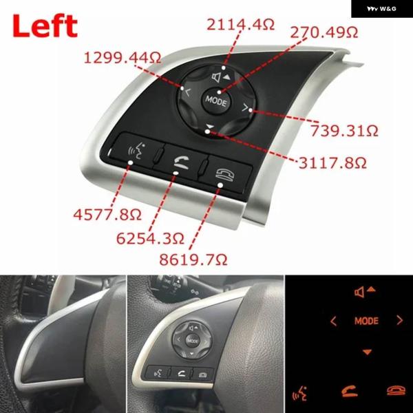 左 ステアリングホイール コントロール スイッチ ボタン 三菱 アウトランダー 2013-16 ASX エクスパンダー 2018 2019 オーディオ ボリュームスイッチ カスタム パーツ アクセサリーLeft Steering Wheel...
