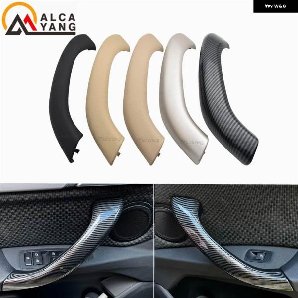 カーボン インテリア ドアハンドル アウター カバー トリム 交換 BMW X1 X2 F48 F49 F39 2016-2020 カスタム パーツ アクセサリーCarbon Fiber Interior Door Handle Outer...