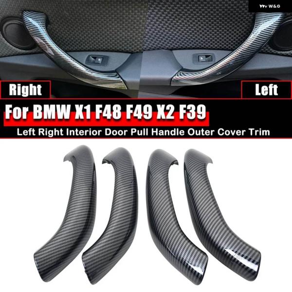インテリア ドアハンドル カバー トリム 交換 BMW X1 X2 F48 F49 F39 2016-20 カスタム パーツ アクセサリーUpgraded Interior Door Handle Cover Trim Replacemen...