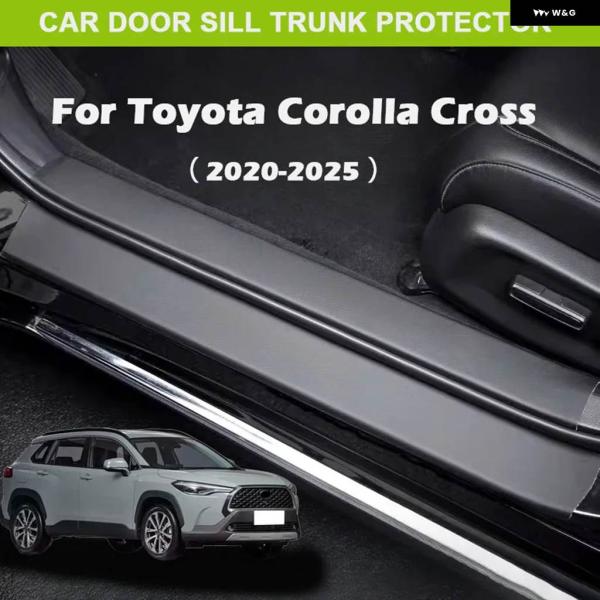 トヨタ カローラ クロス 2020-2025 車ドア シル バー ストリップ ステッカー トランク 傷防止 踏みけ防止 アクセサリー カスタム パーツ アクセサリーToyota Corolla Cross 2020-2025 Car Doo...