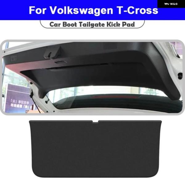 VOLKSWAGEN VW T-CROSS 2018-2026 カー トランク テールゲート キック パッド レザー アンチキック 汚れ防止 トランク ドアマット アクセサリー カスタム パーツ アクセサリーVolkswagen VW T-...